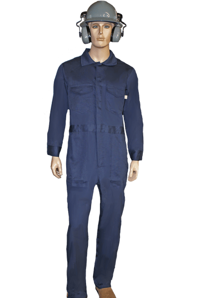 Flame Resistant Coverall Suit With Leg Zippers Navy – Oil and Gas ...